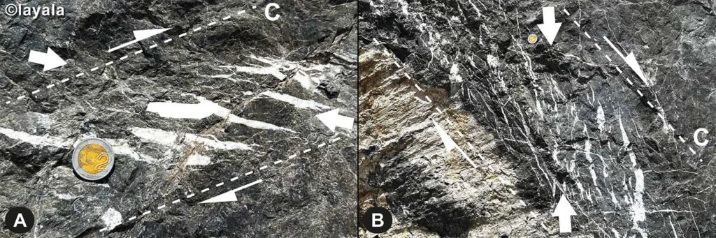 Cinemática en vetillas tensionales en echelon – Geología 3D®